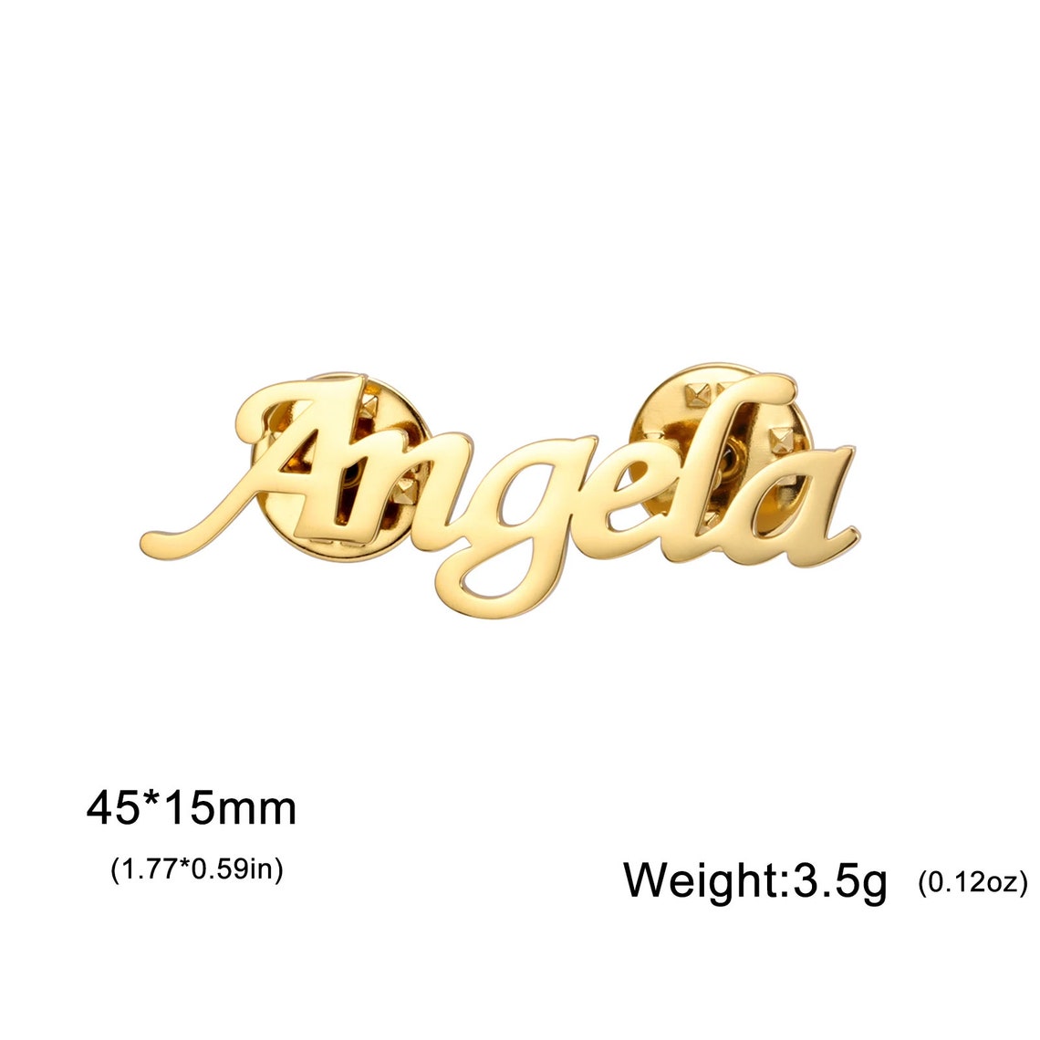 Personalized Name Brooch Pin | Stainless Steel Nameplate Jewelry - Etsy