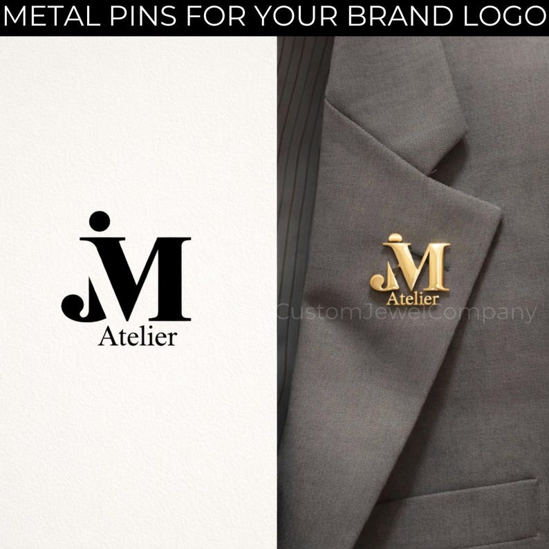 Personalized Logo Brooch, Custom Logo Stainless Steel Brooch, Custom ...