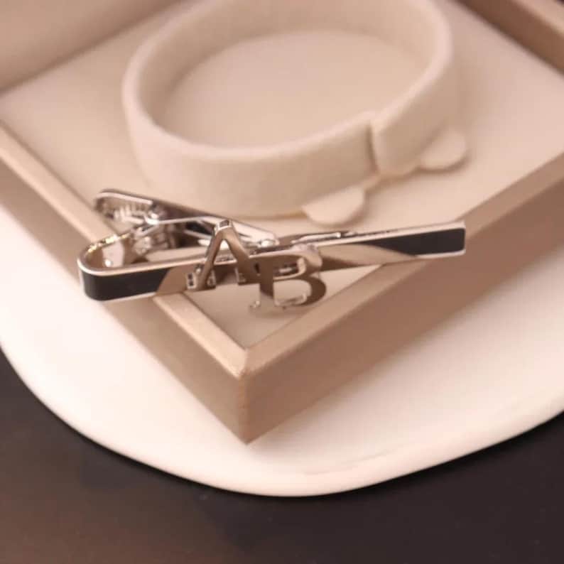 Custom Engraved Tie Pins | Best Man Tie Clip，custom Initial Tie Clips ...