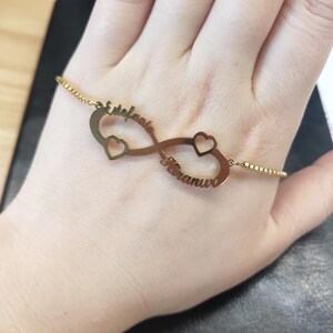 Infinity Bracelet Personalized Name | Infinity Bracelet Charm Gift for ...
