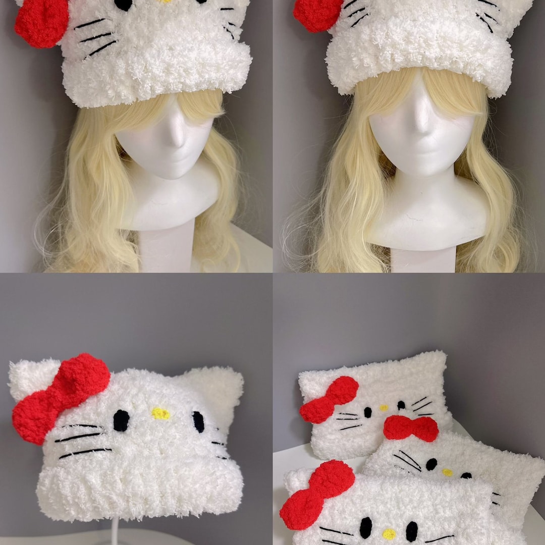 Hello Kitty Plush Hat A Darling Gift for Friends - Etsy