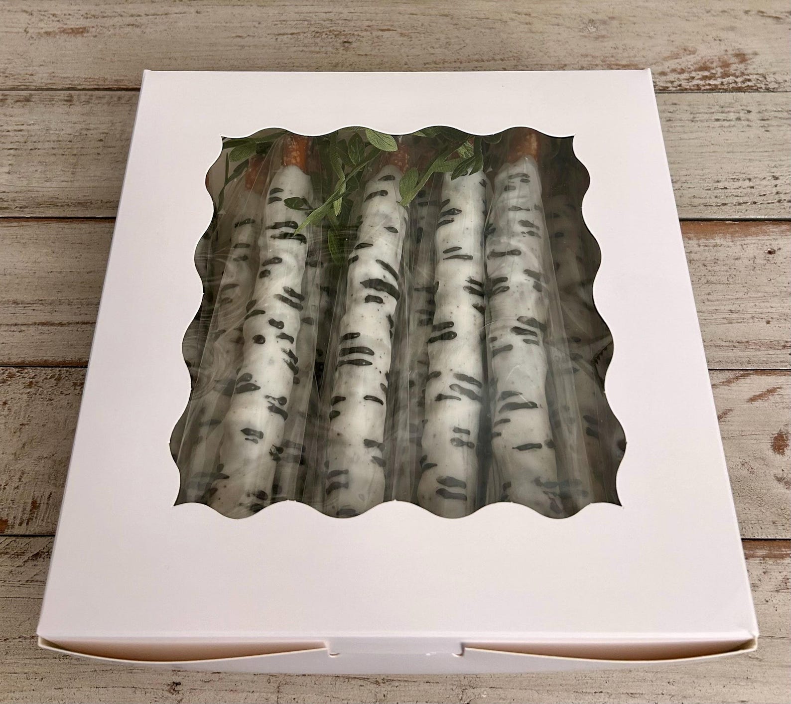 Cookies 'N Cream "birch Tree" Inspired Pretzel Rods (set of 12) - Etsy