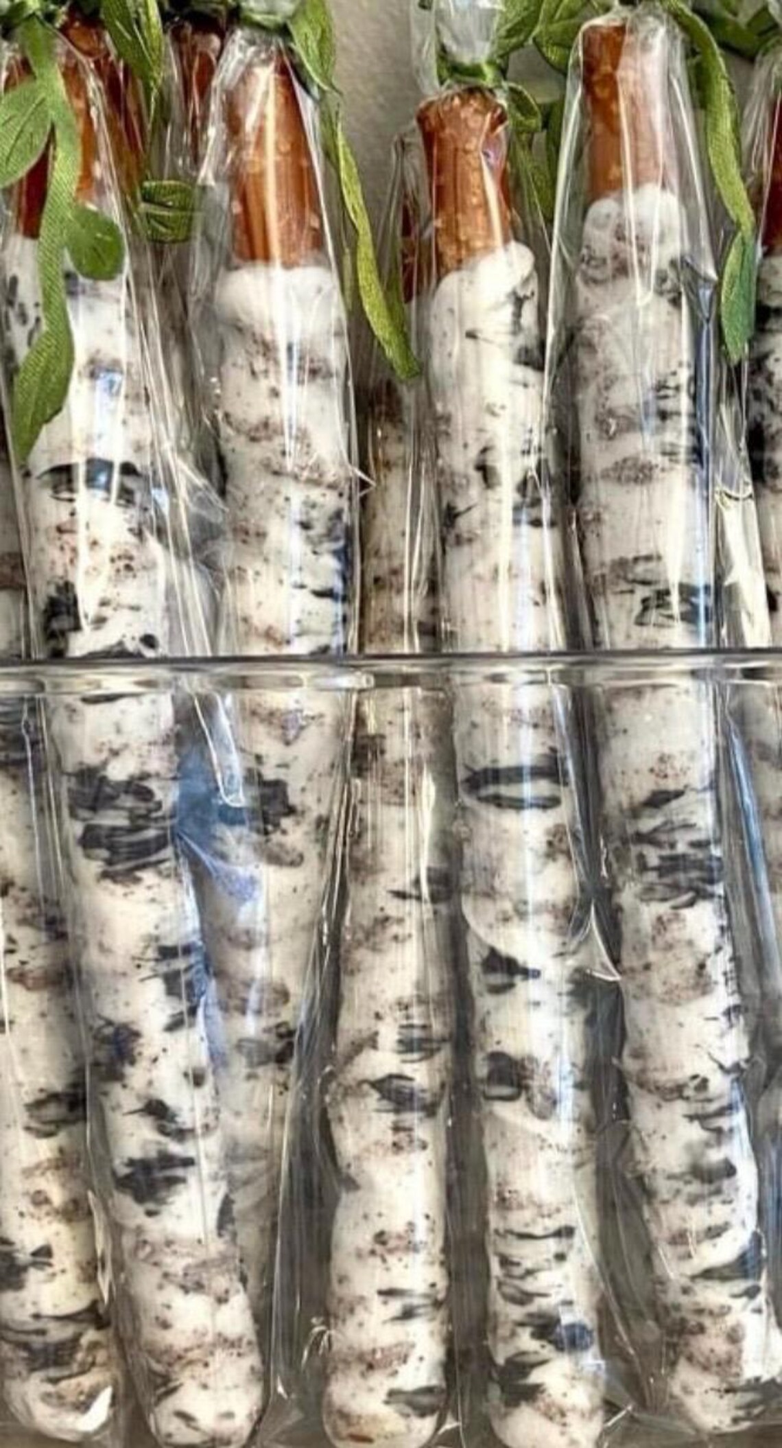 Cookies 'N Cream "birch Tree" Inspired Pretzel Rods (set of 12) - Etsy