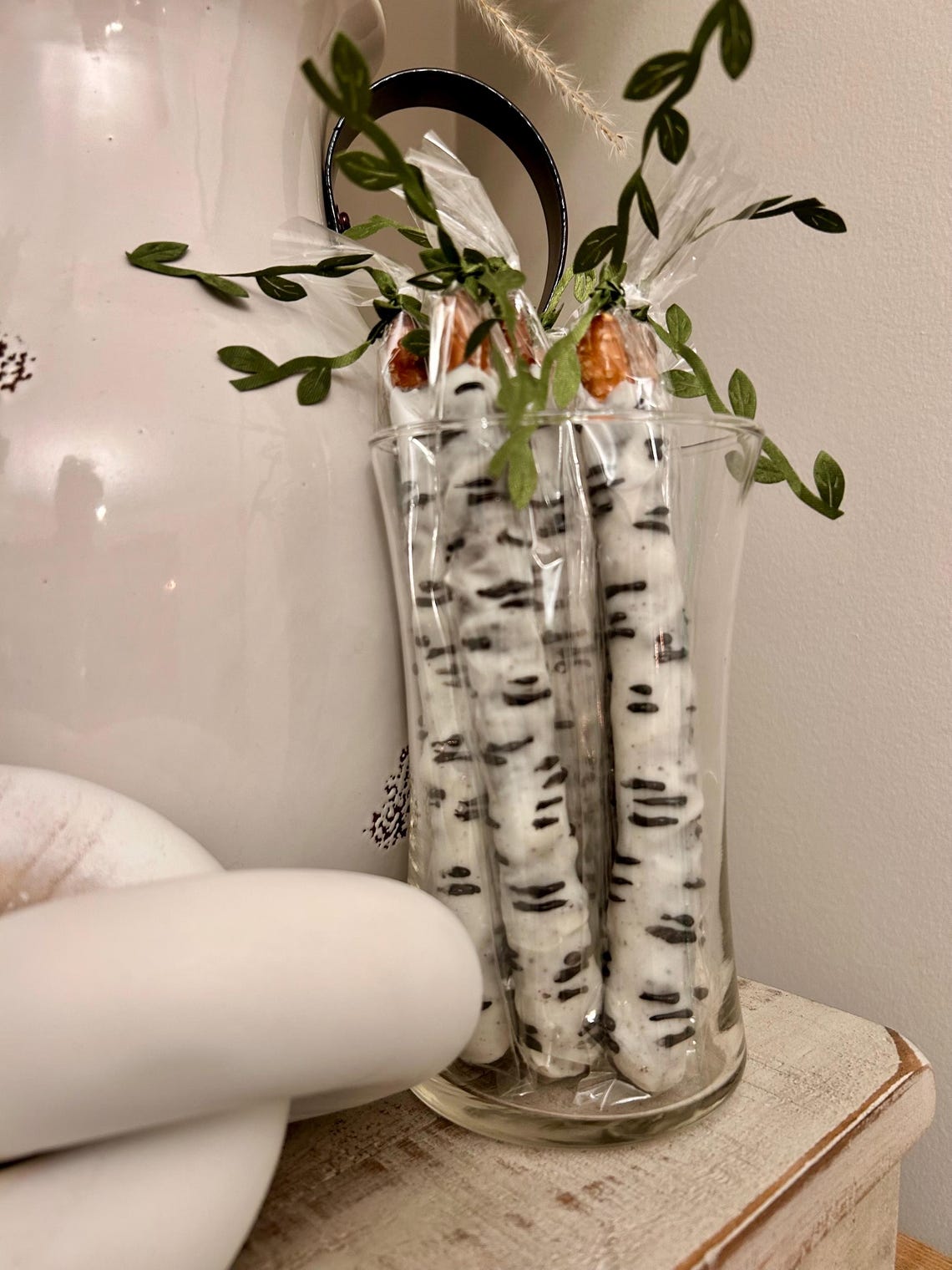 Cookies 'N Cream "birch Tree" Inspired Pretzel Rods (2 Dozen) - Etsy