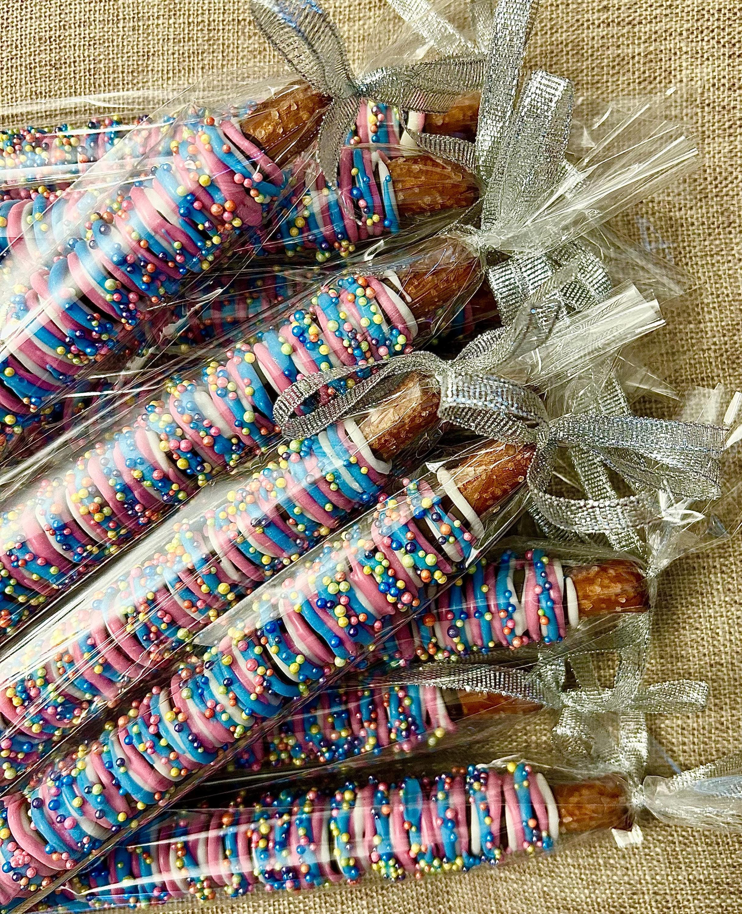 Party Chocolate Pretzel Rods (set of 12) - Etsy