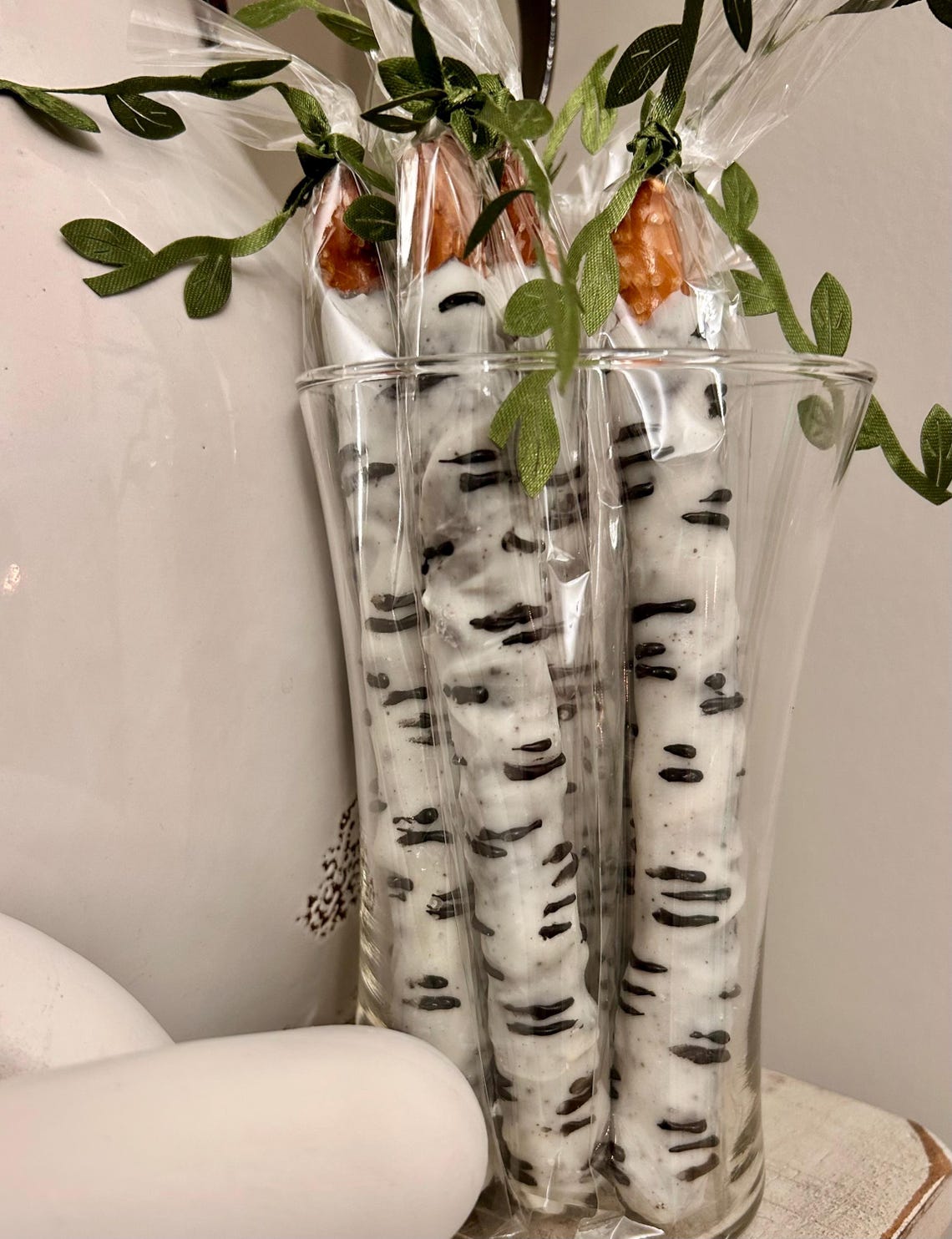 Cookies 'N Cream "birch Tree" Inspired Pretzel Rods (2 Dozen) - Etsy