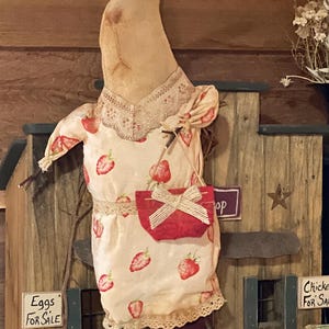 Primitive Handcrafted Muslin Bunny Rabbit With Pocketbook and Willow ...
