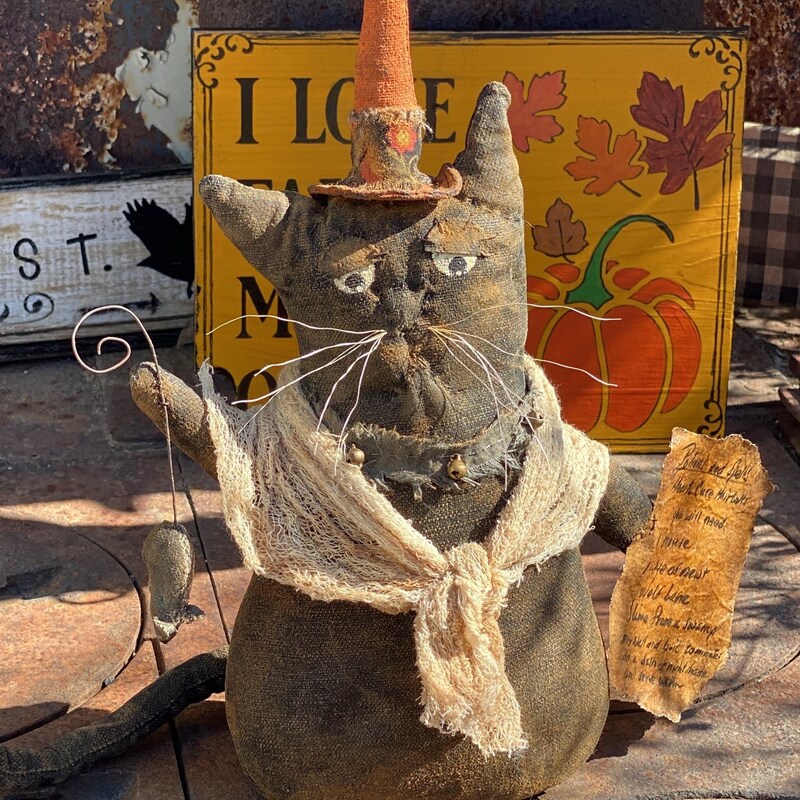 Primitive Cat - Etsy