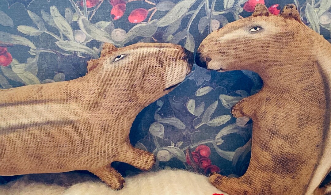 Primitive Doll Folk Art Chipmunk Pair - Etsy