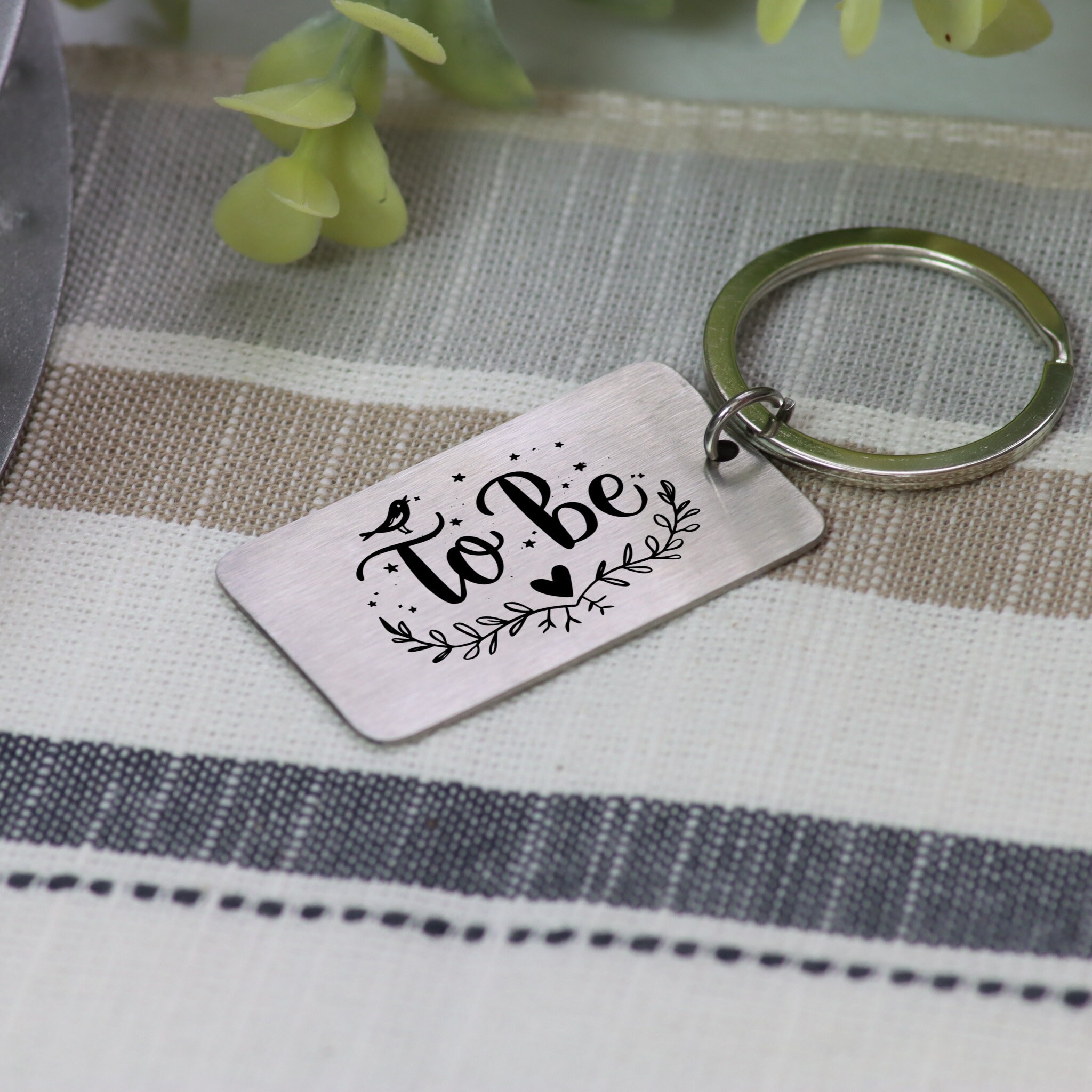 To Be, Stainless Steel Keychain, Wedding Gift, Wedding Favor ...