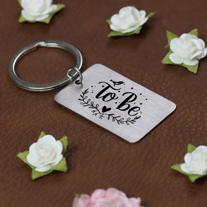 To Be, Stainless Steel Keychain, Wedding Gift, Wedding Favor ...