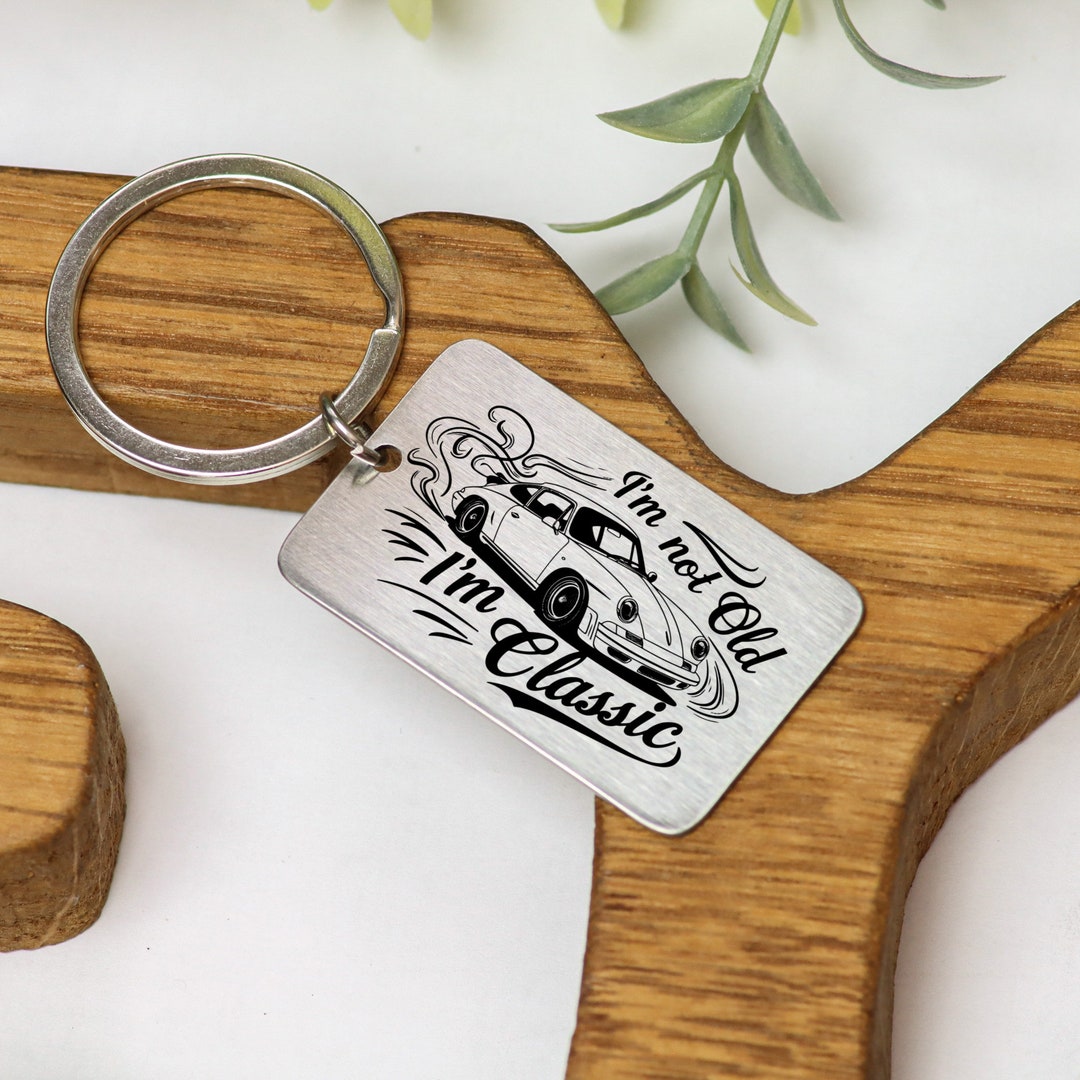 Im Classic Metal Keychain, Personalized Gifts, Car Lovers Gift, Retro ...