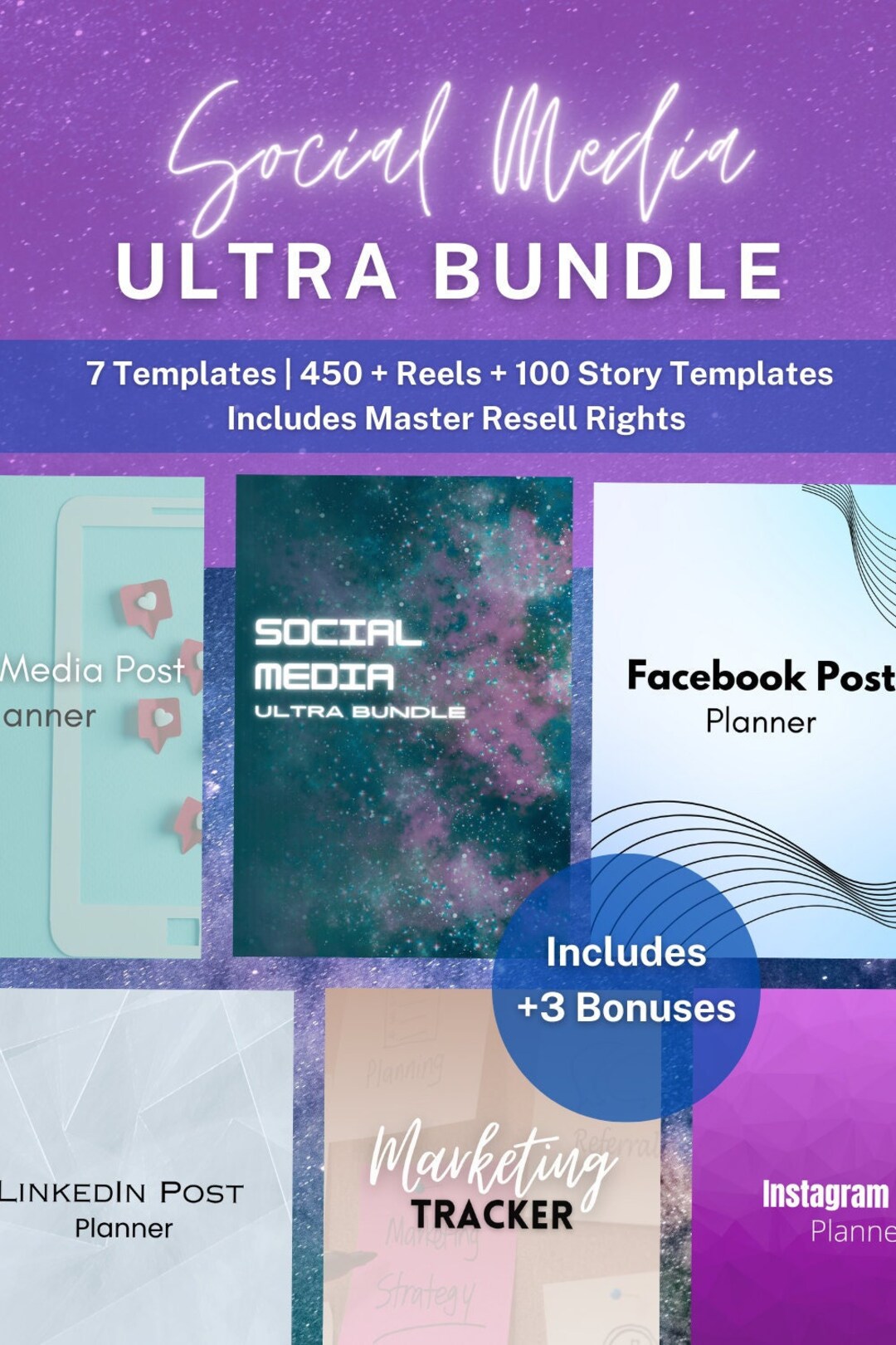 Social Media Ultra Bundle MMR Rights 7 Templates 450 Melanin Reels 100 ...