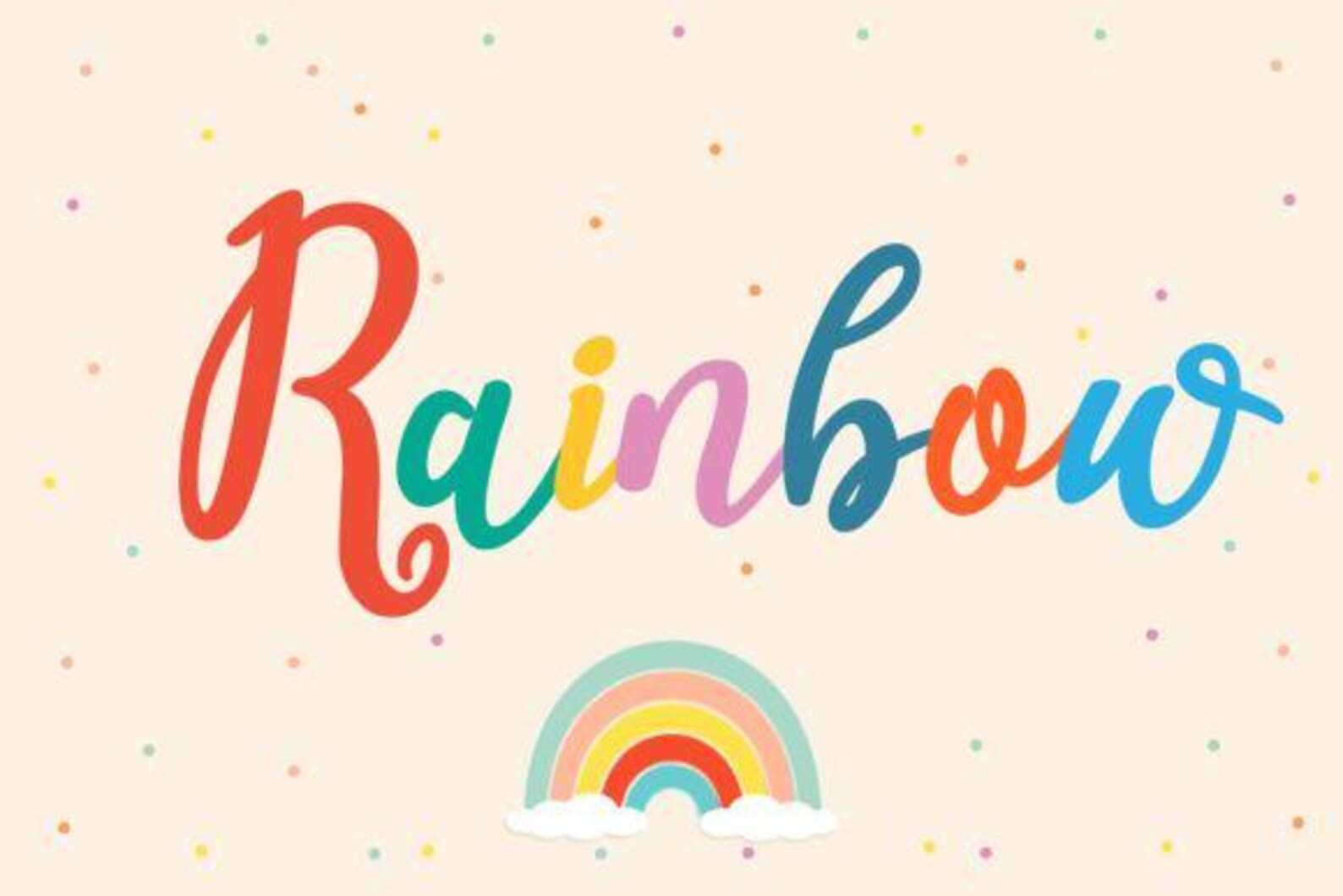 Rainbow Font, Script Font, Wedding Font, Handwritten Font, Calligraphy ...