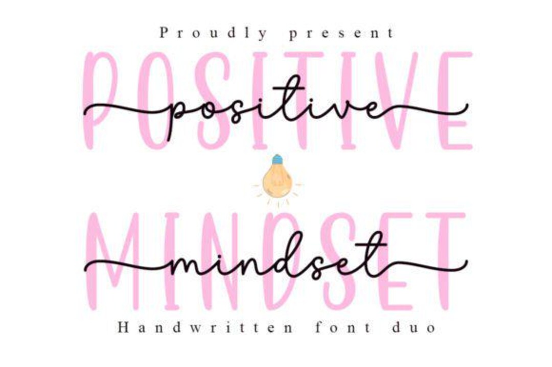 Positive Mindset Font, Stylish Font, Joyful Spark, Beautiful Wildflower ...