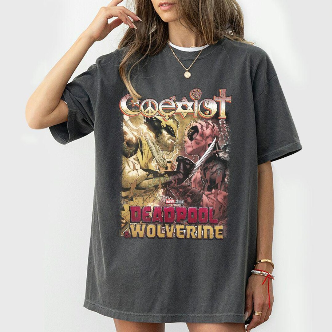 Blvckstyle Coexist Deadpool & Wolverine Shirt, Funny Deadpool, Deadpool ...