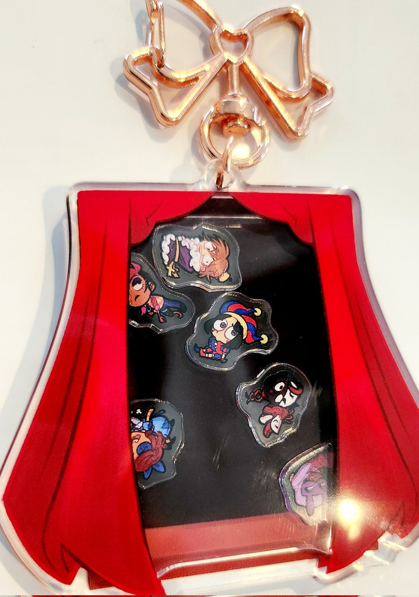 Lil' Digital Circus Shaker & Dangle Keychain/sticker Charms - Etsy