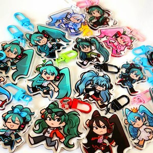 Hatsune Miku - Keychain/sticker/button Charms - Etsy
