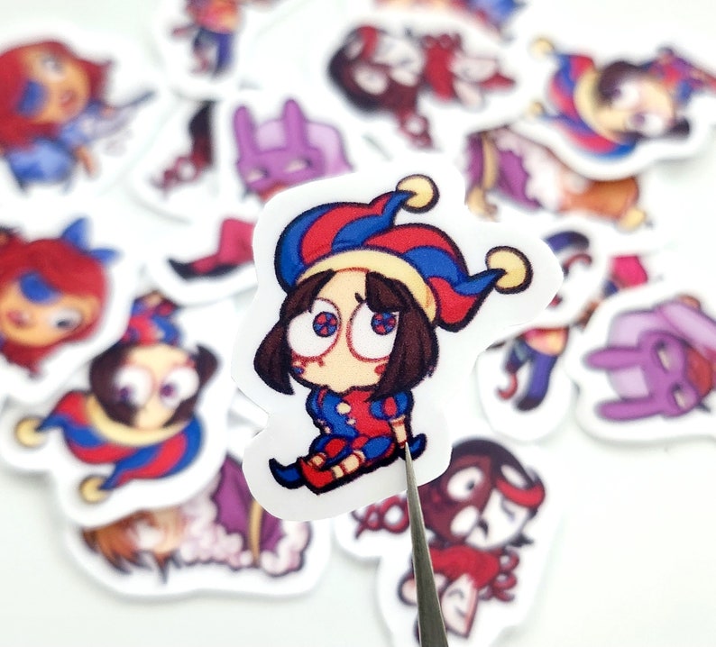 Lil' Digital Circus - Shaker & Dangle Keychain/sticker Charms - Etsy
