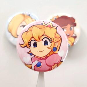 Nintendo Princesses - Keychain/sticker/button Charms - Etsy
