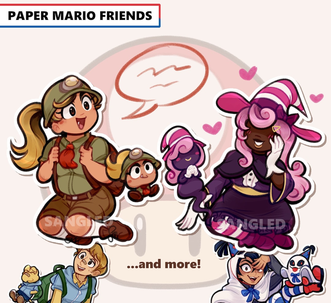 Paper Mario - Keychain/sticker/button Charms - Etsy