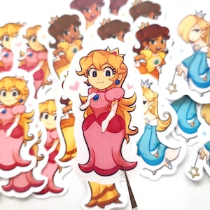 Nintendo Princesses - Keychain/sticker/button Charms - Etsy