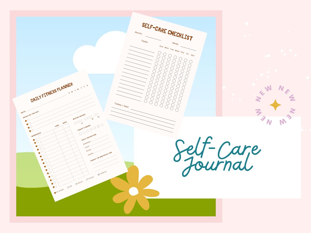 Self-care Journal for Mental Health and Wellness, Daily Well-being ...