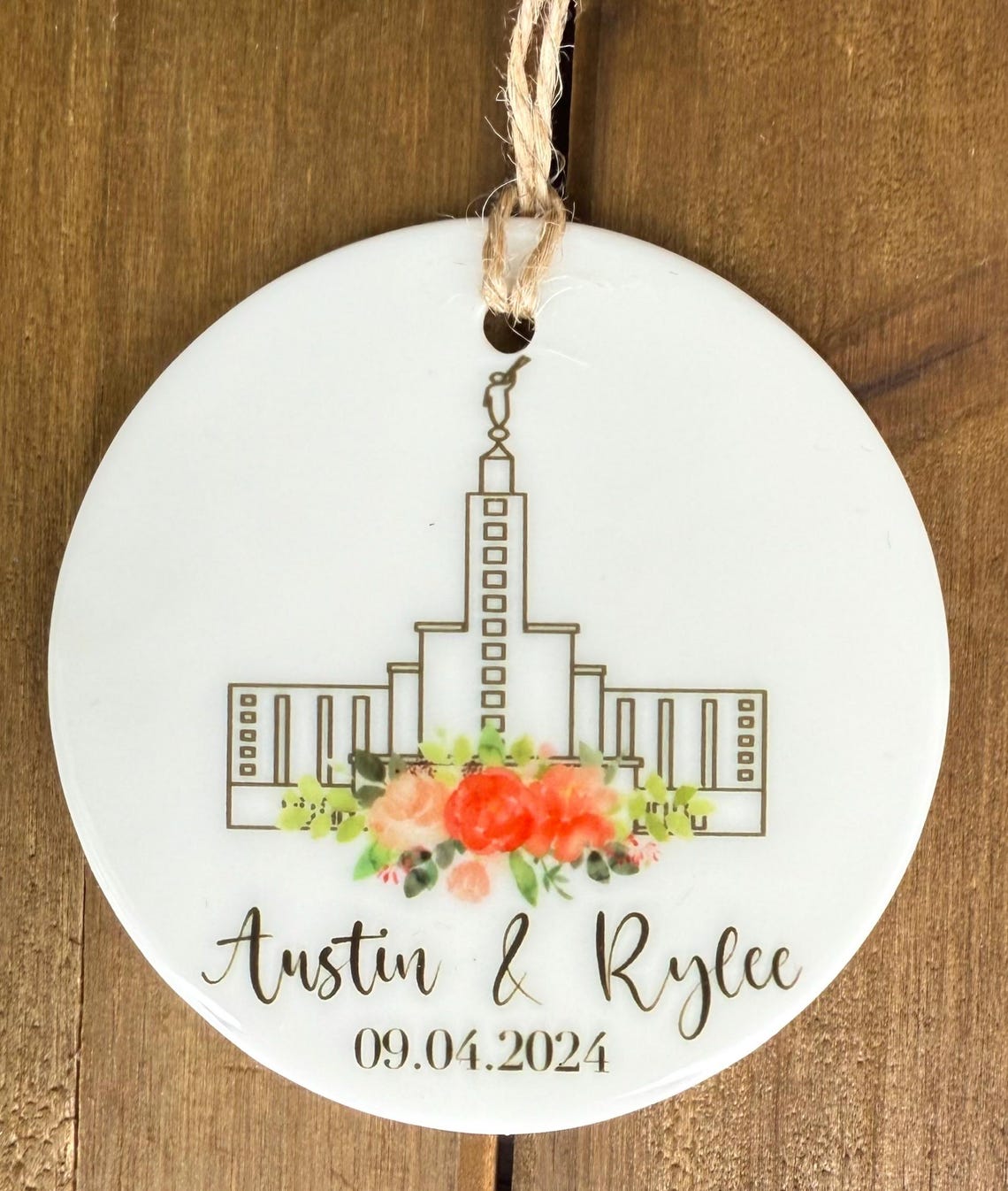 LDS Temple Wedding Christmas Ornament - All Temples Available | First ...