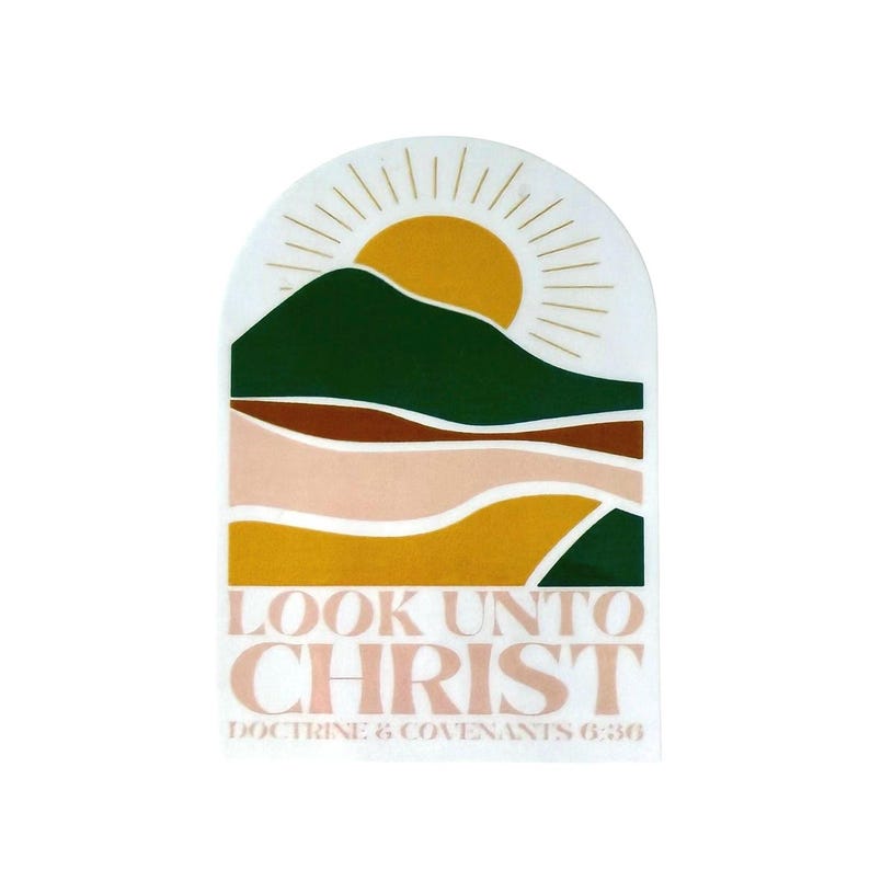 2025 LDS Youth Theme "look Unto Christ" Waterproof Vinyl Stickers ...