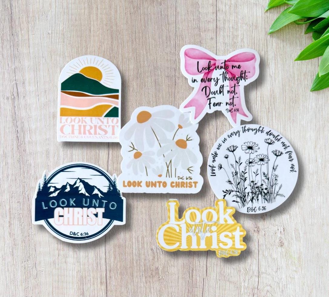 2025 LDS Youth Theme "look Unto Christ" Waterproof Vinyl Stickers ...