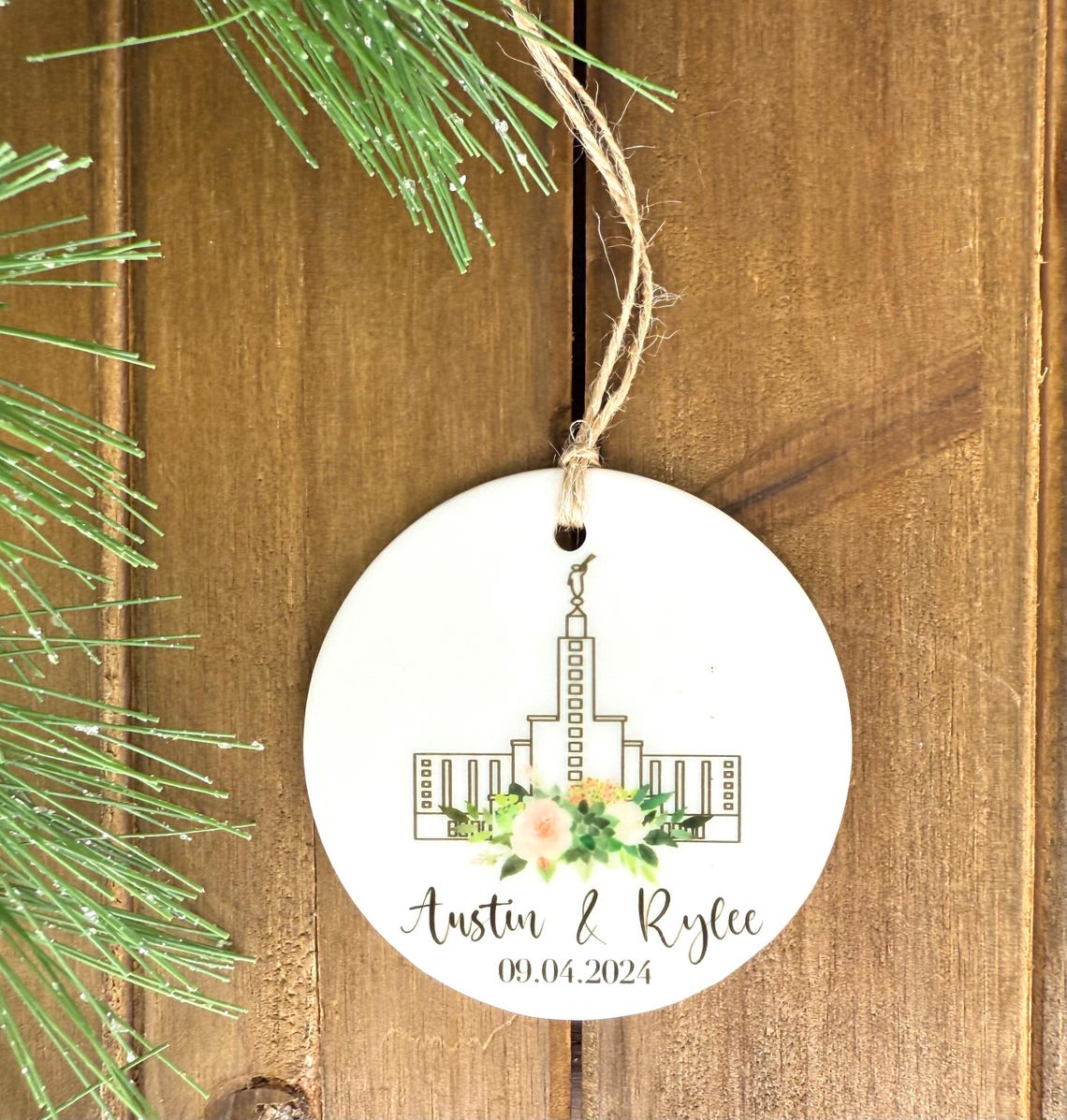 LDS Temple Wedding Christmas Ornament - All Temples Available | First ...