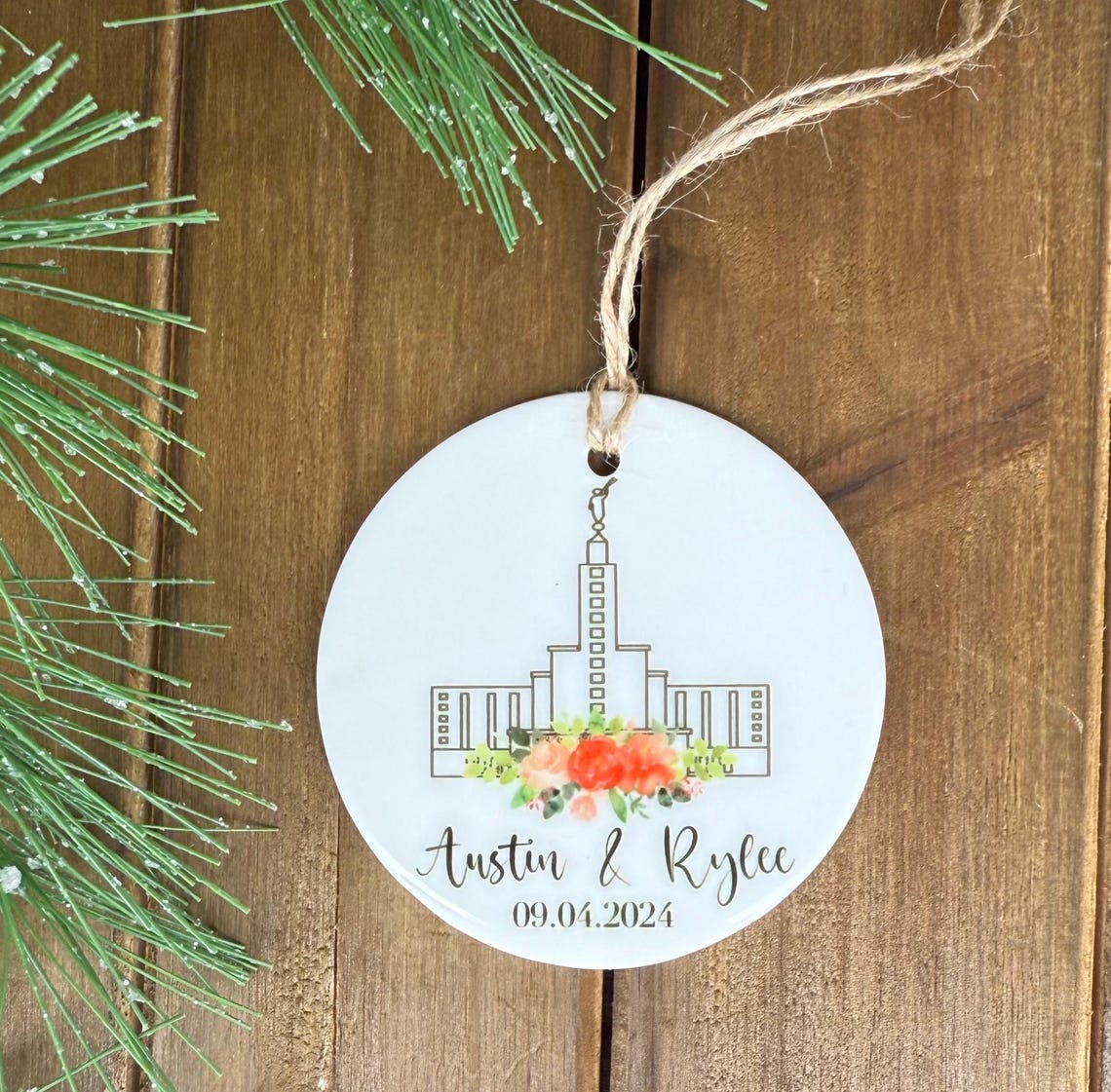 LDS Temple Wedding Christmas Ornament - All Temples Available | First ...