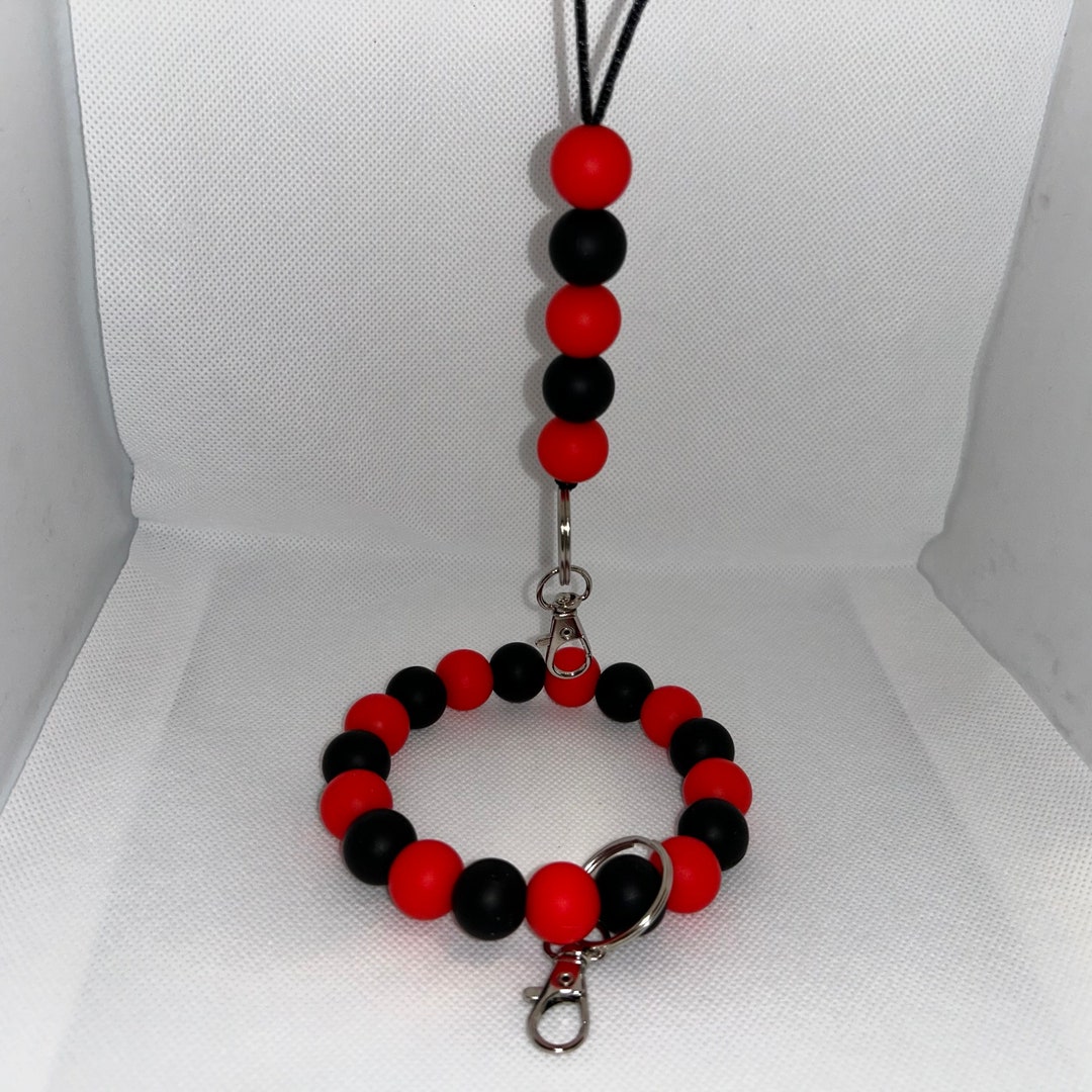 Red and Black Keychain - Etsy
