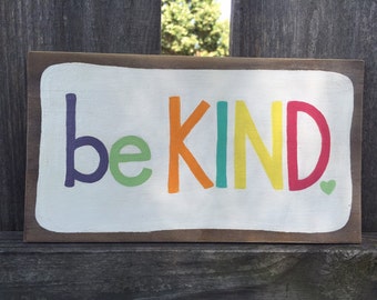 Be kind wall art | Etsy