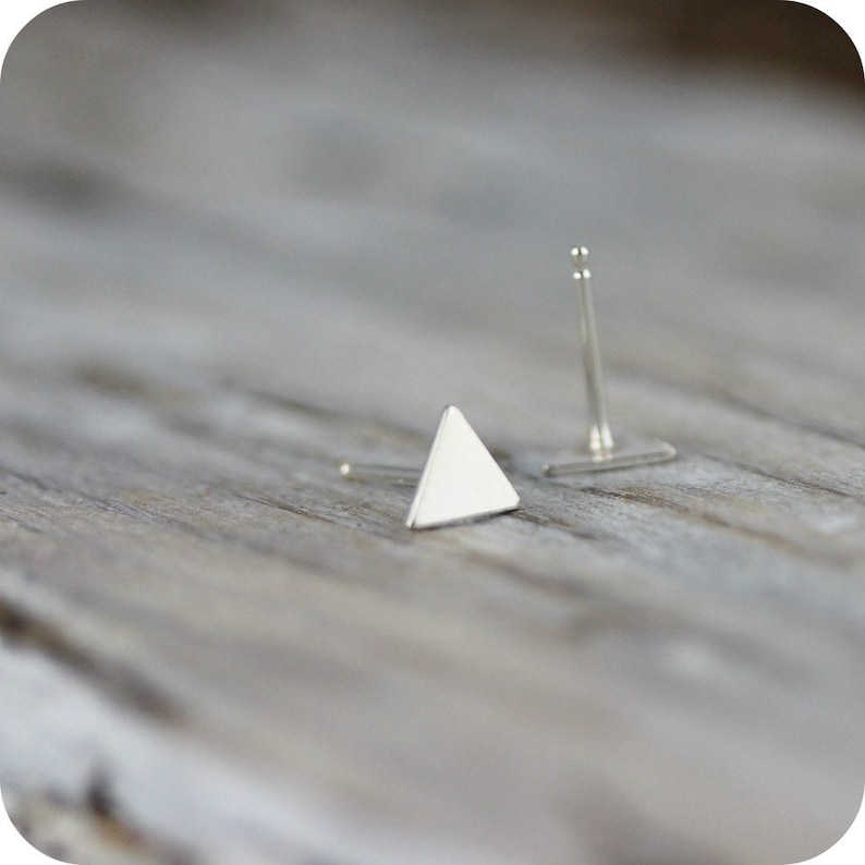 Small Triangle Earrings - Gold Filled Earrings - Etsy