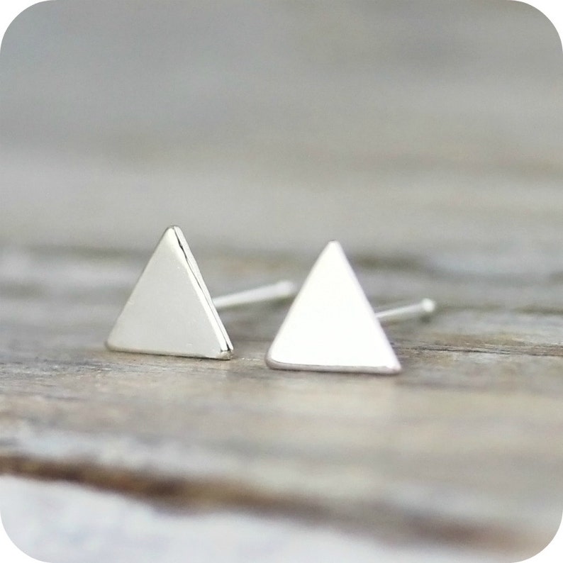 Small Triangle Earrings - Gold Filled Earrings - Etsy