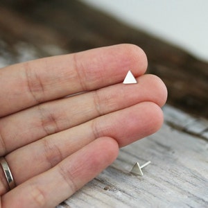 Small Triangle Earrings - Gold Filled Earrings - Etsy