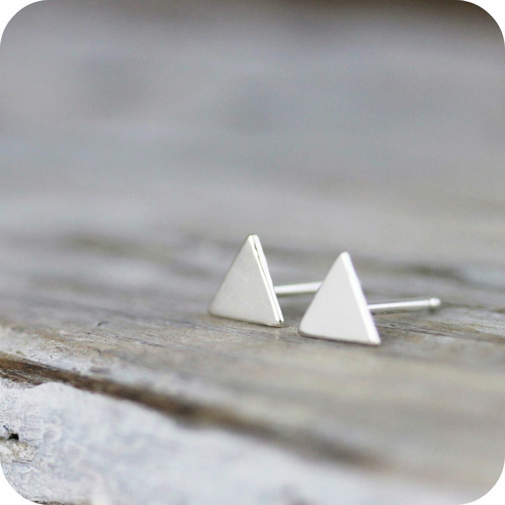 Small Triangle Earrings - Gold Filled Earrings - Etsy