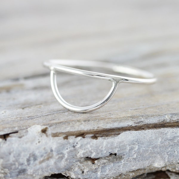 Half Circle Ring - Etsy