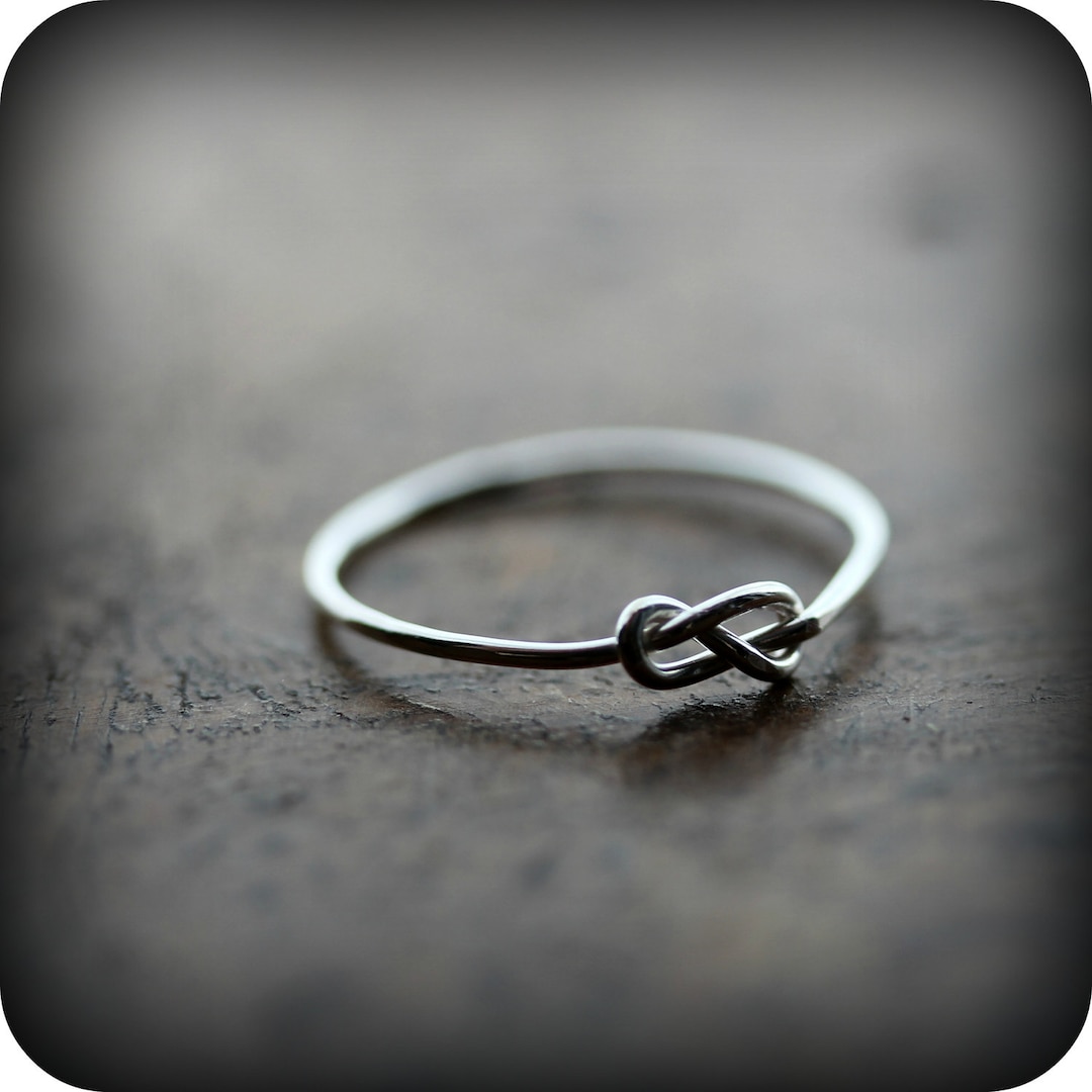 Infinity Knot Ring - Recycled Sterling Silver Promise Ring - Bridesmaid ...