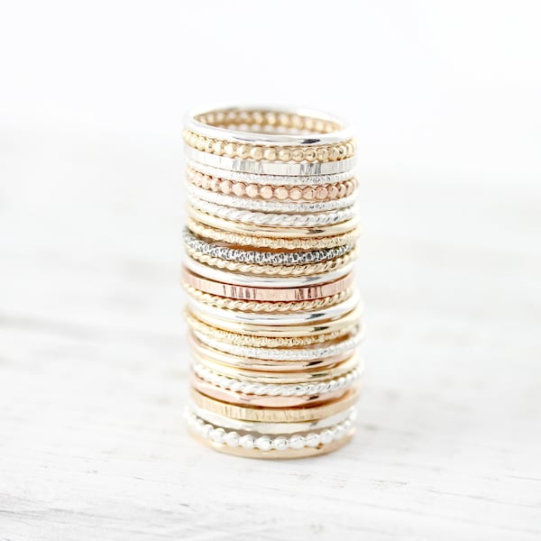 Stackable Rings - Etsy