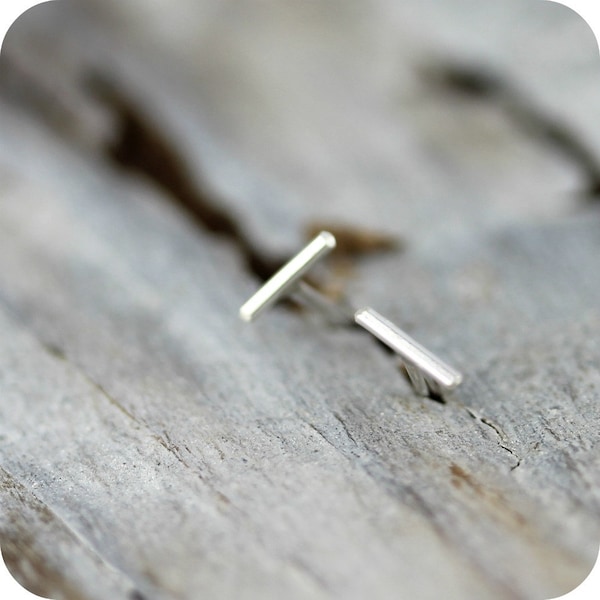 Silver Line Earrings - Etsy