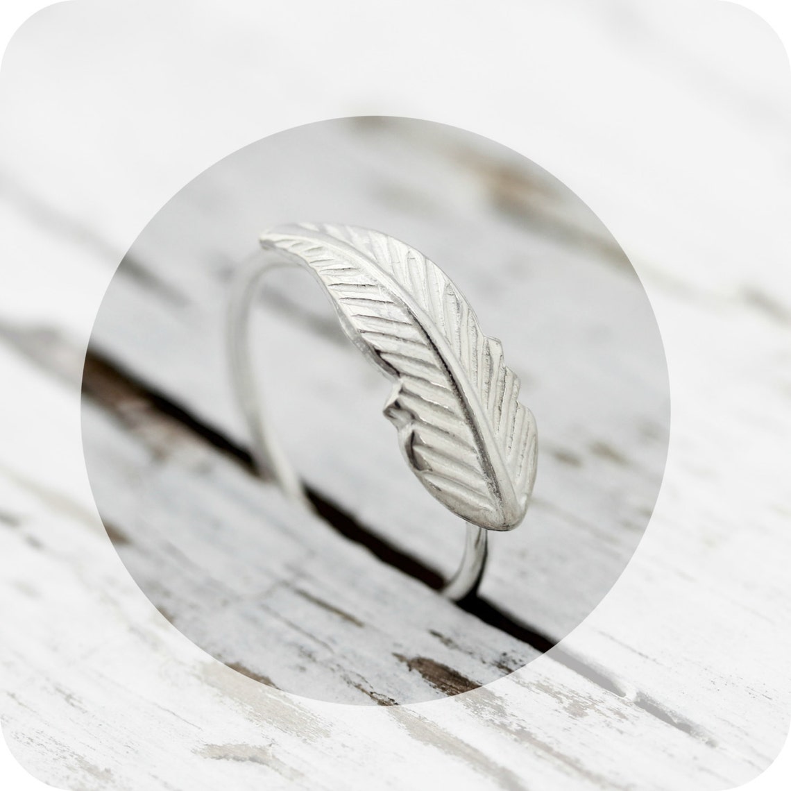 Feather Ring Sterling Silver Ring - Etsy