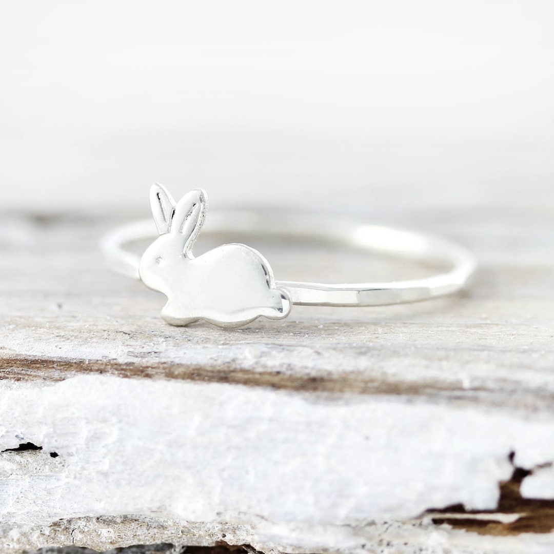 Bunny Ring - Sterling Silver Ring - Etsy