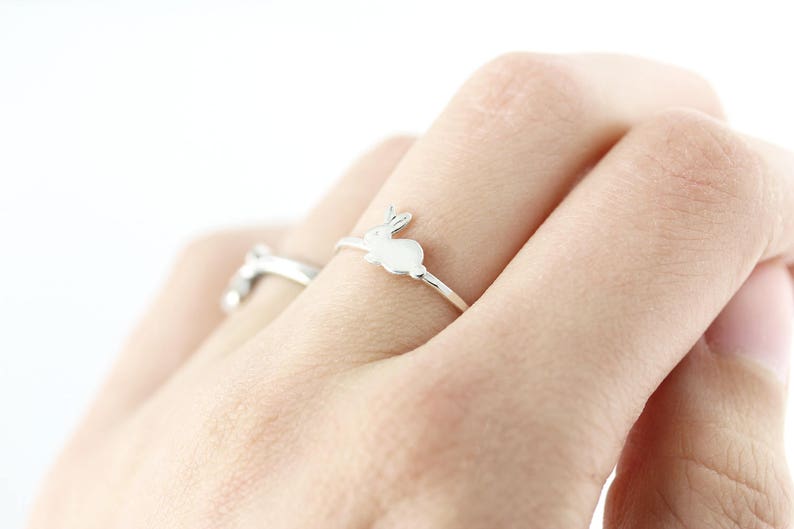 Bunny Ring - Sterling Silver Ring - Etsy