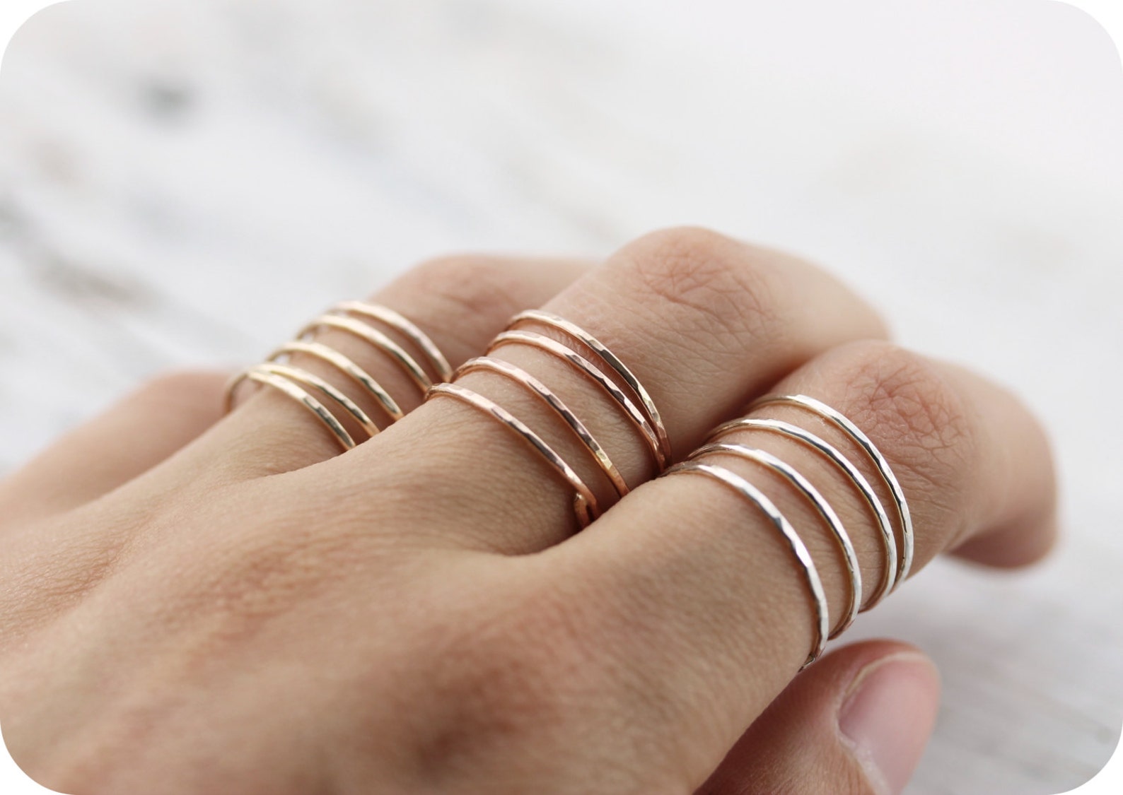 Wrapped Ring Sterling Silver or Yellow / Rose Gold Filled - Etsy