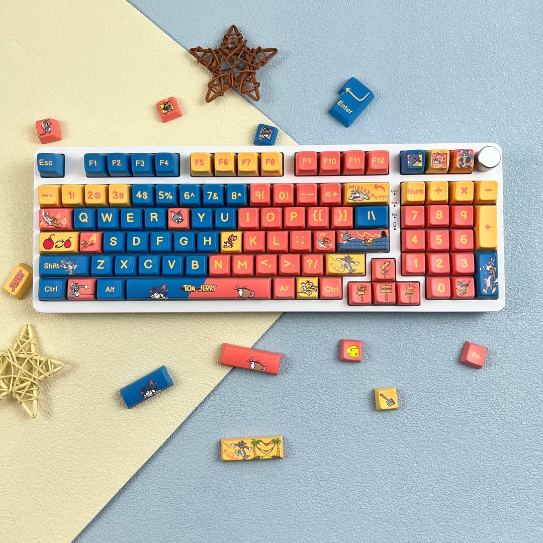 Cartoon Tom and Jerry Inspired Keycaps PBT 139 Set MDA Profile for ...