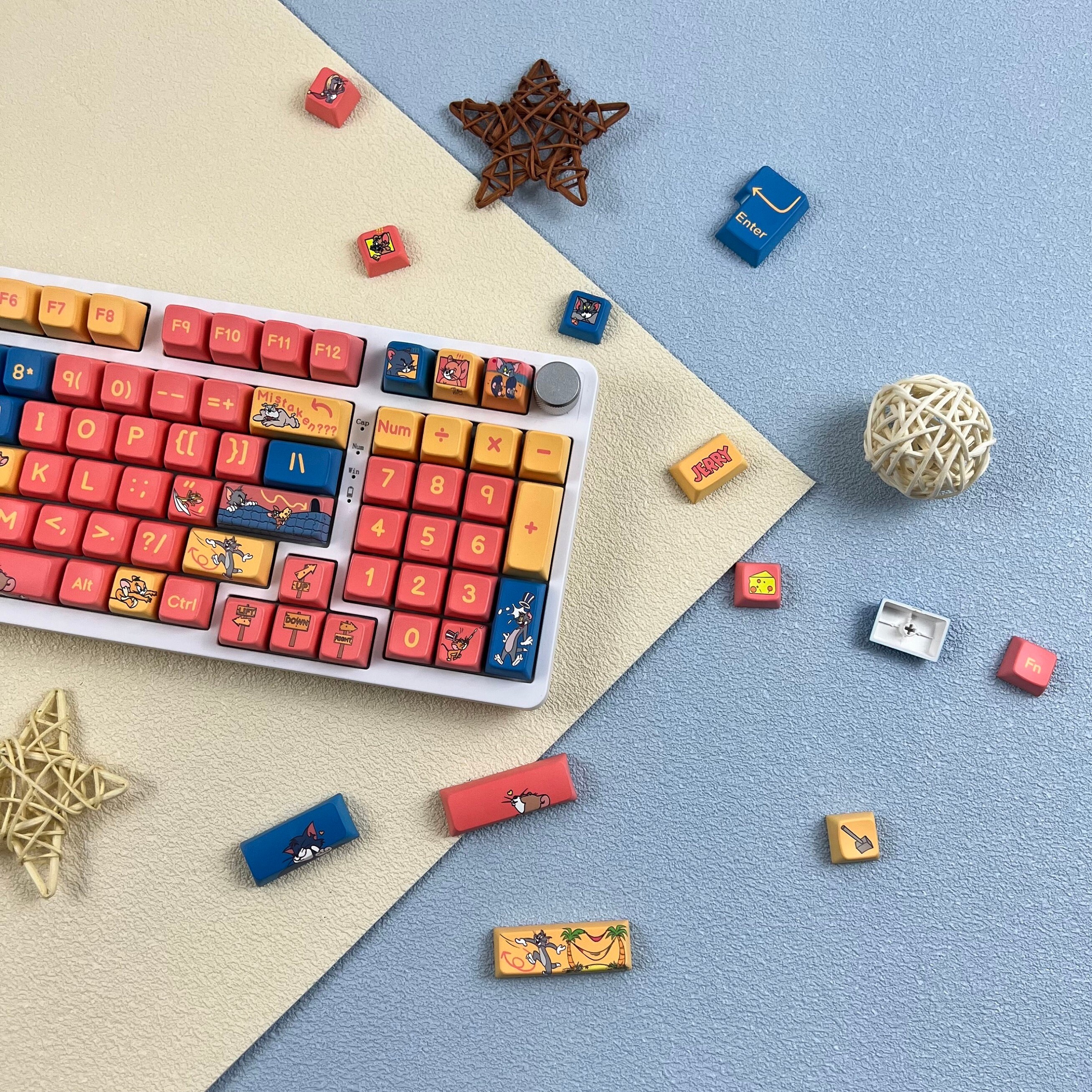 Cartoon Tom and Jerry Inspired Keycaps PBT 139 Set MDA Profile for ...