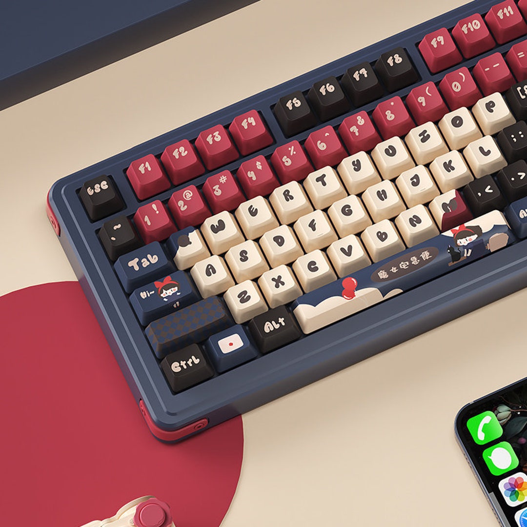 Ghibli Kikis Delivery Service Inspired Keycaps PBT 130 Set Cherry ...