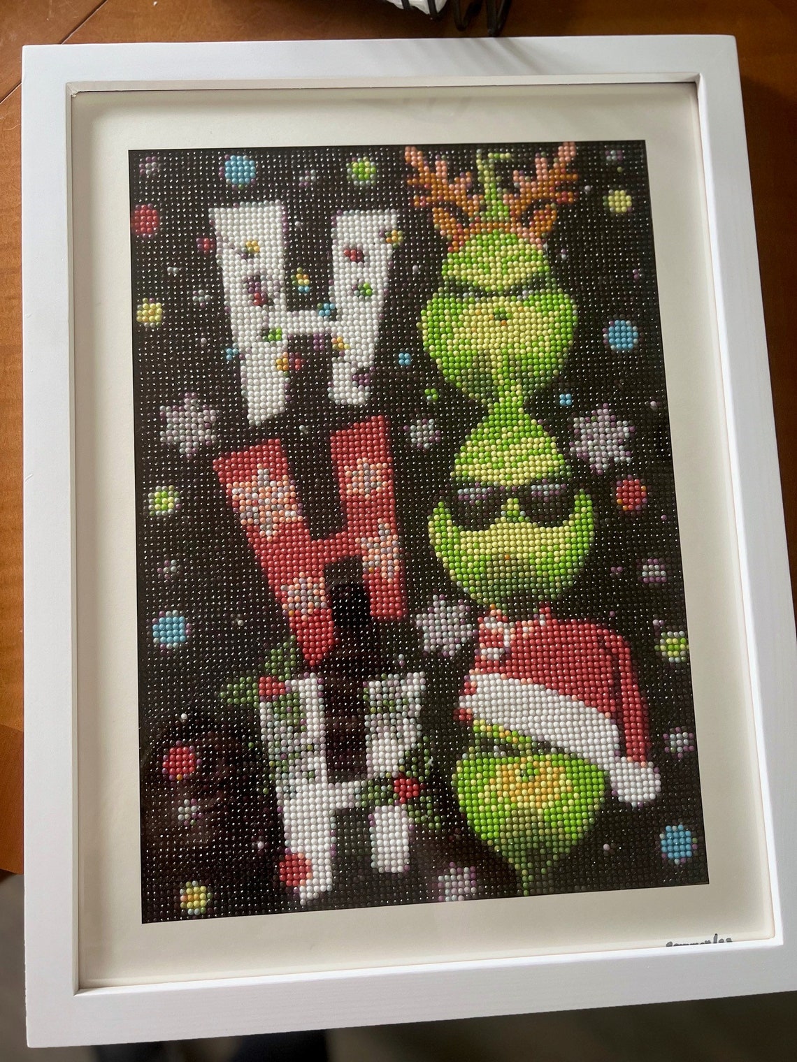 Completed Grinch Diamond Art Picture - Etsy